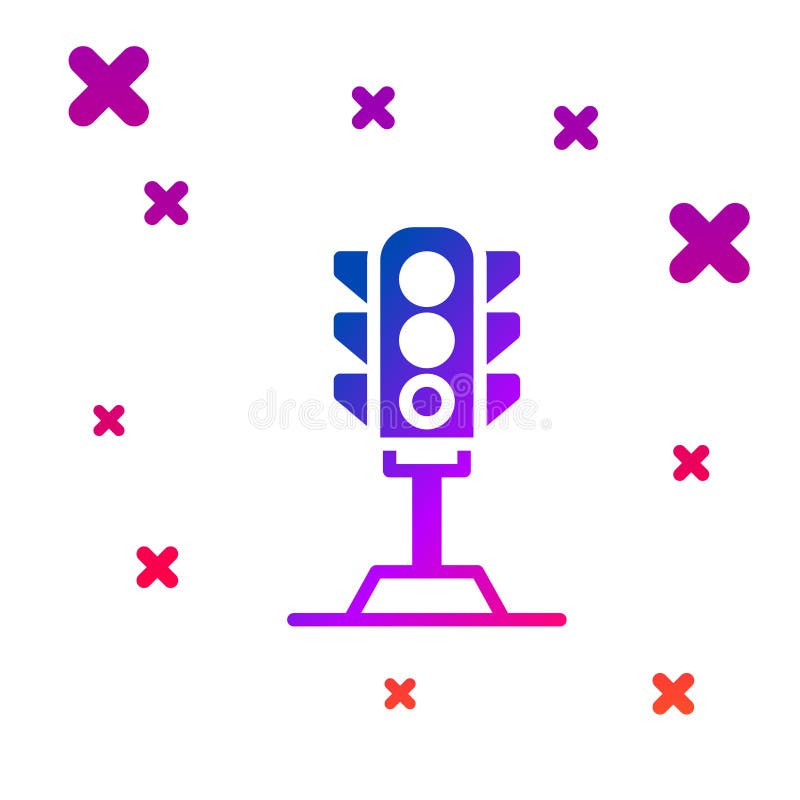 Two Color Traffic Light Vector Icon from Signs Concept. Isolated Blue ...