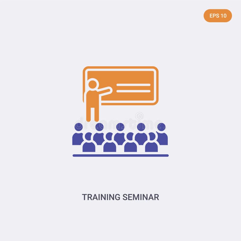 2 Color Training Seminar Concept Vector Icon Isolated Two Color ...