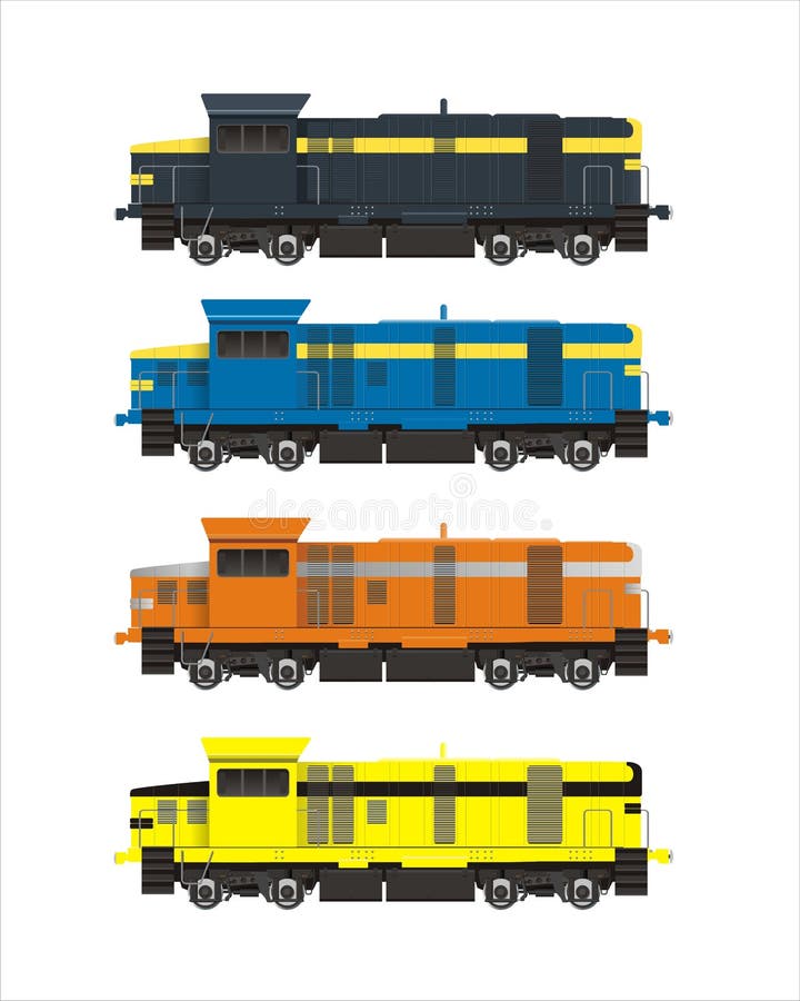 Color Trains stock vector. Illustration of isolated, trailer - 10510222