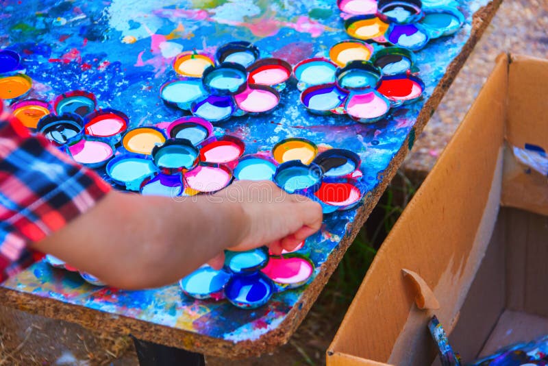 Color tray for child play stock photo. Image of young - 85632786