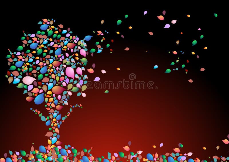 Color tree stock vector. Illustration of vector, drawing - 11594960
