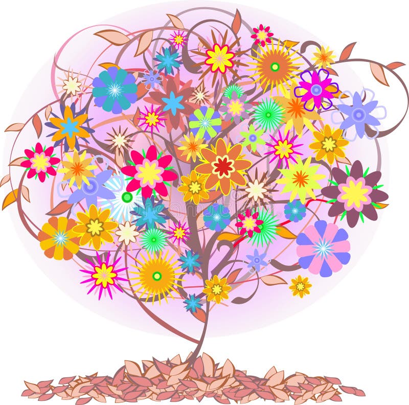 Colorful Tree stock vector. Illustration of curled, fantasy - 26603568