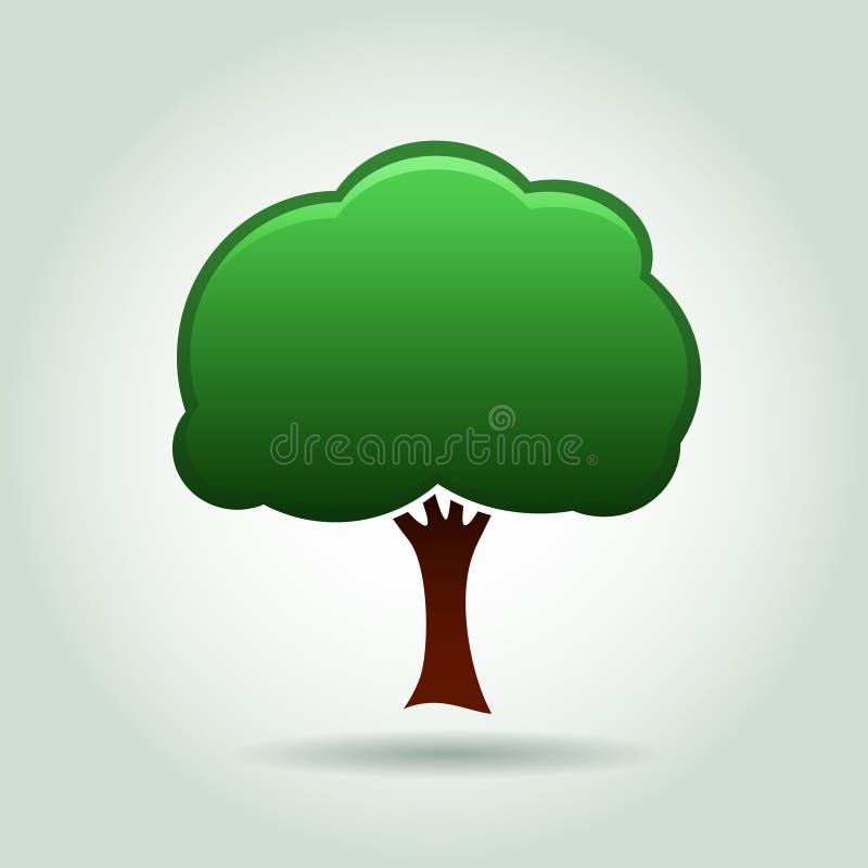 Color Tree Icon. Vector Illustration. Stock Vector - Illustration of ...
