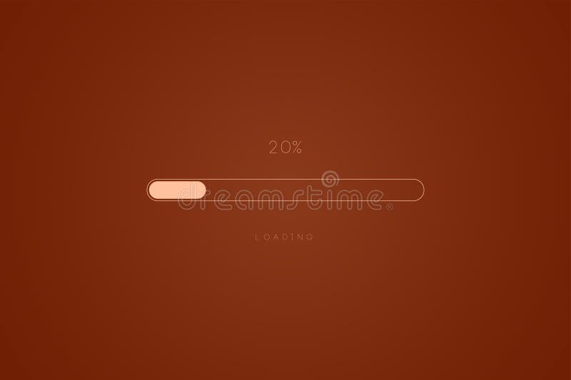 Color Trend Brown in Progress Loading Bar 20 Percent, a Loading Bar ...