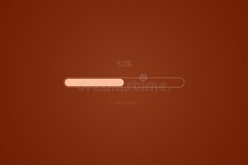 Color Trend Brown in Progress Loading Bar 50 Percent, a Loading Bar ...