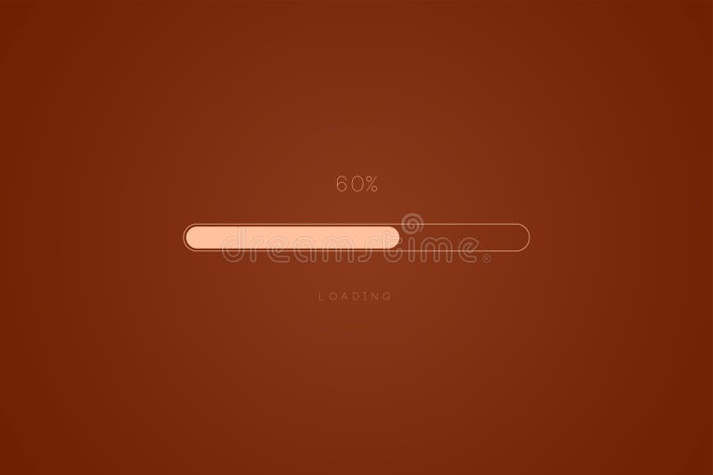 Color Trend Brown in Progress Loading Bar 60 Percent, a Loading Bar ...