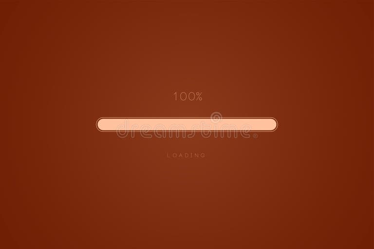 Color Trend Brown in Progress Loading Bar 100 Percent, a Loading Bar ...