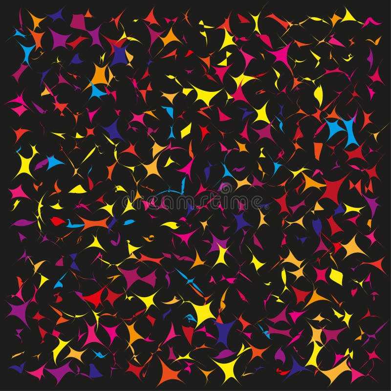 Color Triangle Chaos. Dark Polygon Elements. Abstract Glow Background ...