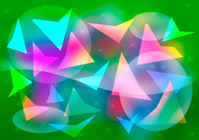 Color Triangle Picture Work Stock Illustration - Illustration of ...