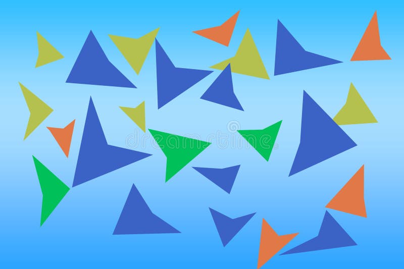 Color Triangle Picture Work Stock Illustration - Illustration of ...