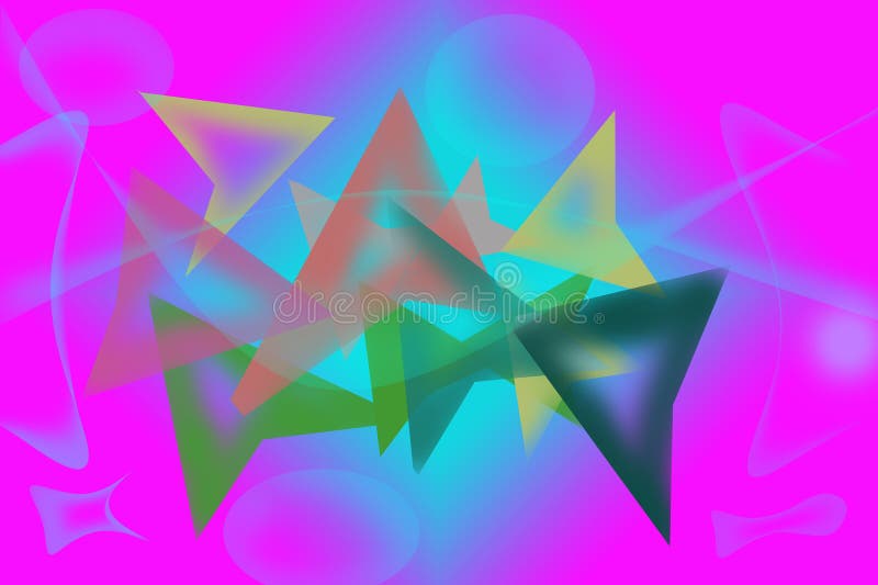 Color Triangle Picture Work Stock Illustration - Illustration of ...