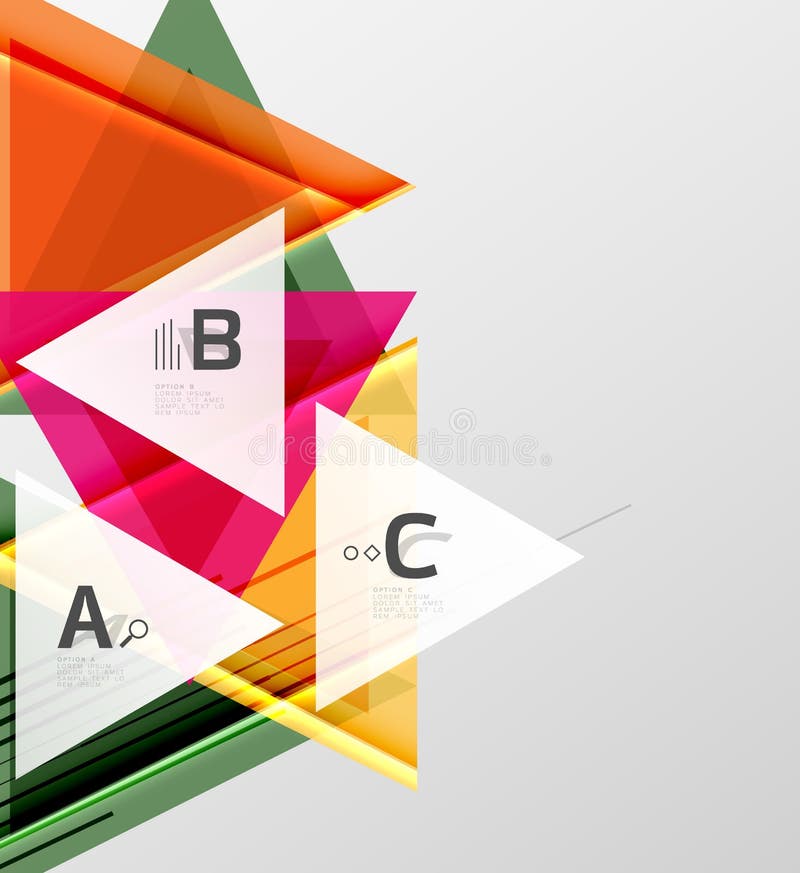 Color Triangles Background Design Stock Vector - Illustration of ...