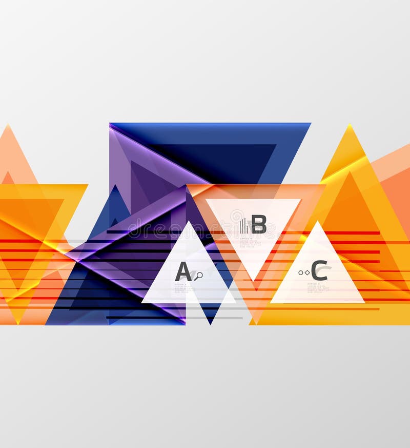 Color Triangles Background Design Stock Vector - Illustration of book ...