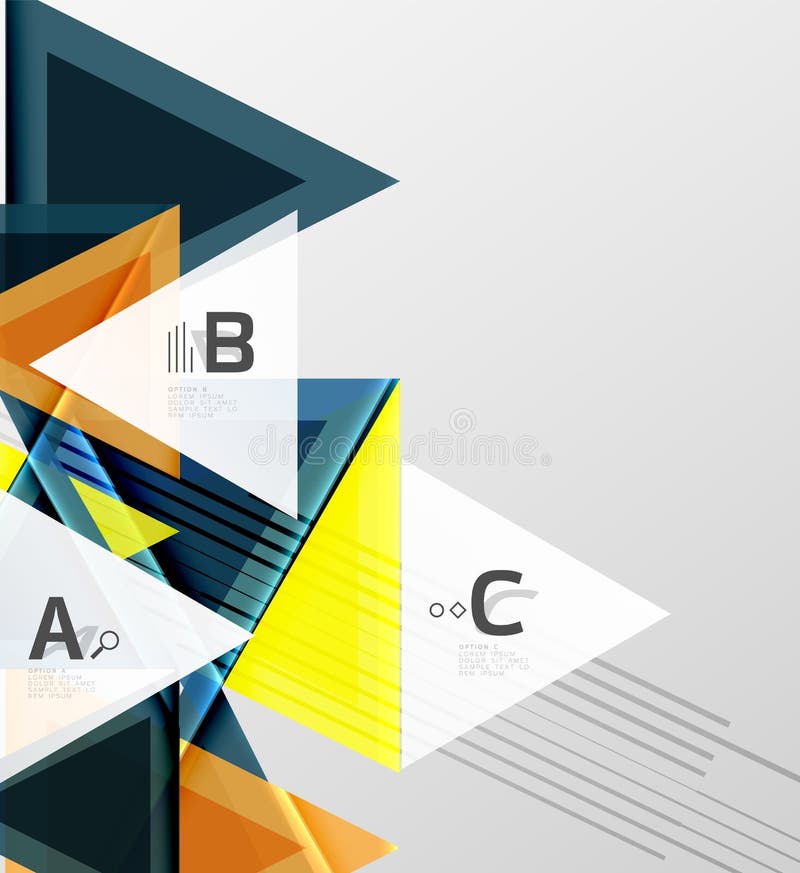 Color Triangles Background Design Stock Vector - Illustration of ...