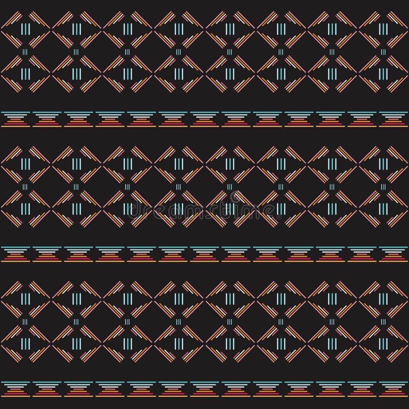 Color Tribal Seamless Pattern. Stock Vector - Illustration of mexico ...