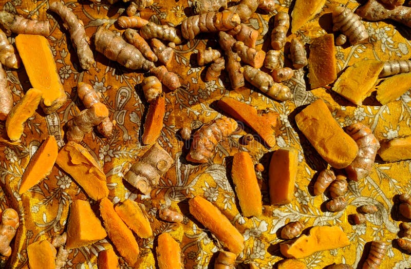 Color of Turmeric Exposed in Sunlight Stock Image - Image of natural ...