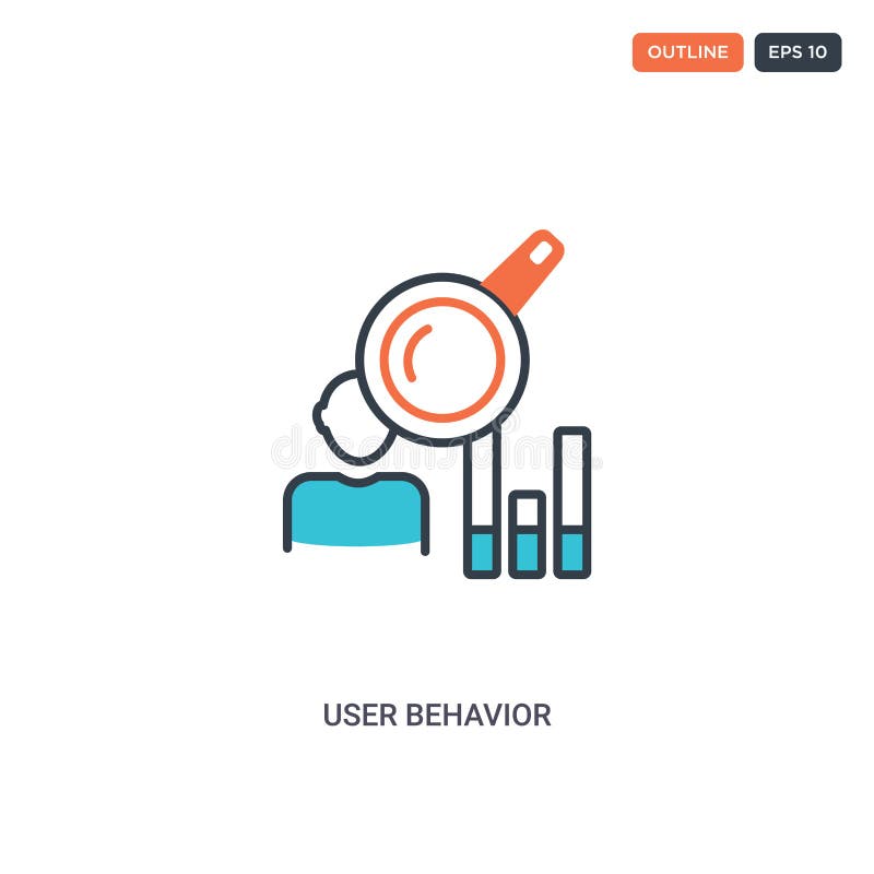 2 Color Behavior Concept Vector Icon. Isolated Two Color Behavior ...