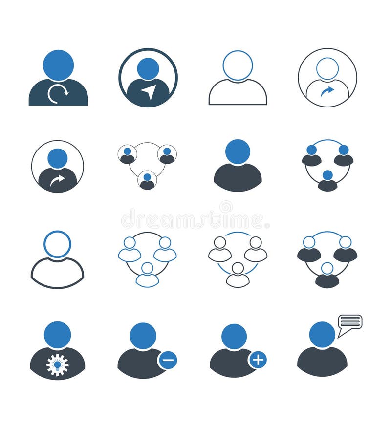 Color People Icon Vector Illustration on White Background Stock Vector ...