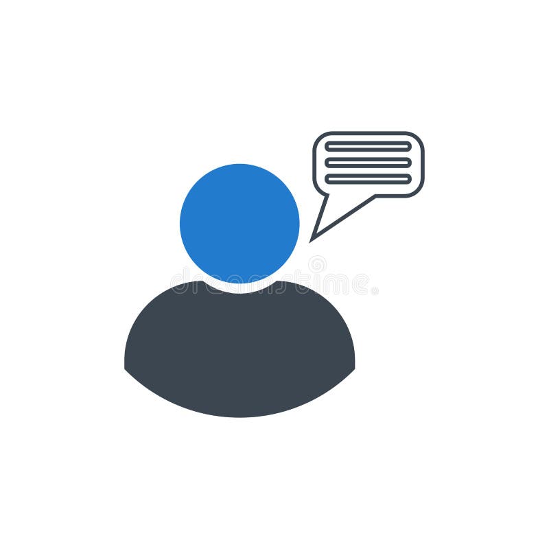 Color User Messenger Icon Vector Illustration on White Background Stock ...