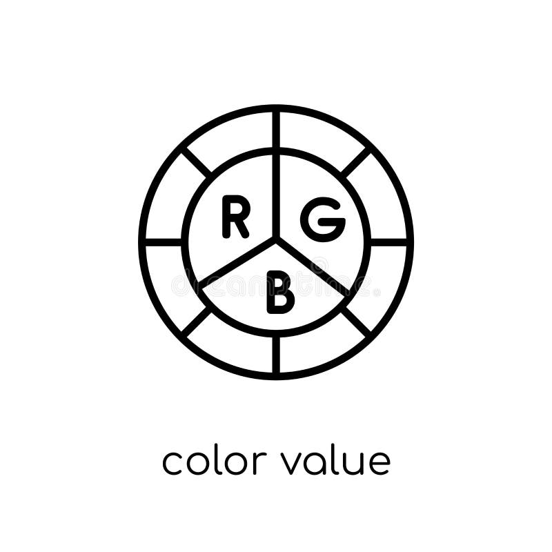 Color Value Icon. Trendy Modern Flat Linear Vector Color Value I Stock ...