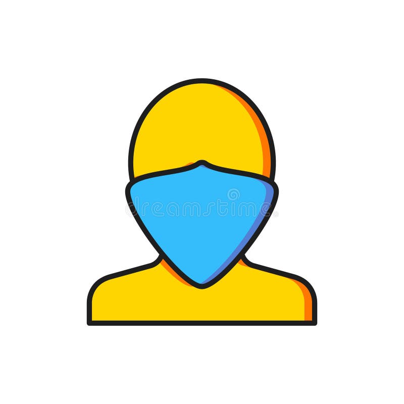 Color Vandal Icon Isolated on White Background. Flat Filled Outline ...