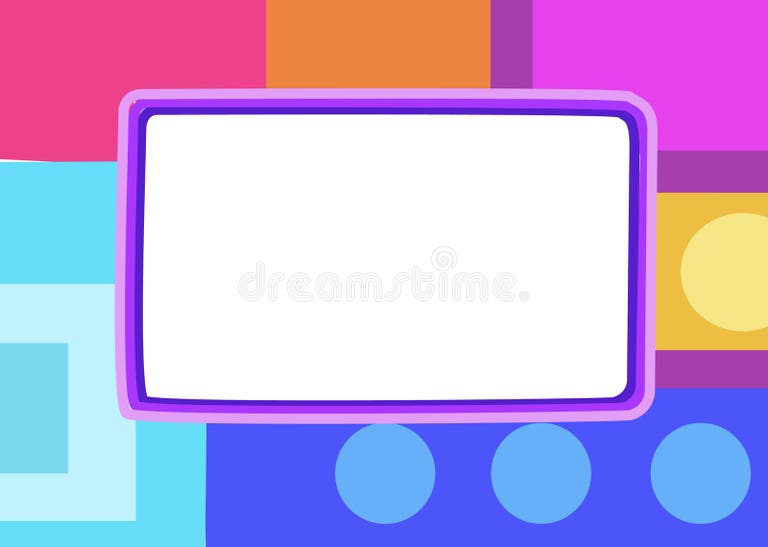 Color Vector Frame with Geometric Shapes Stock Vector - Illustration of ...