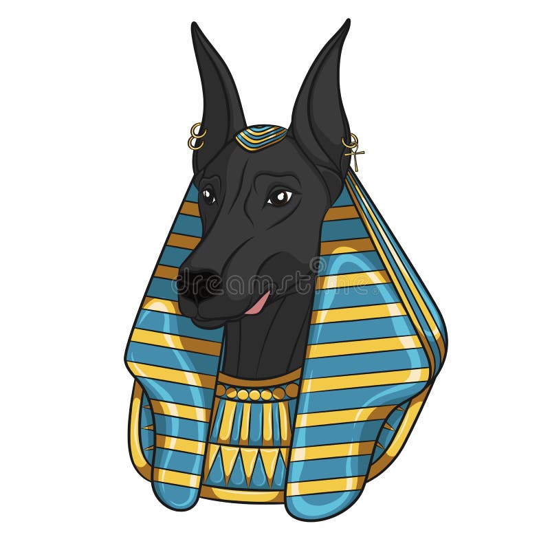 Color vector image Anubis. stock vector. Illustration of legendary ...