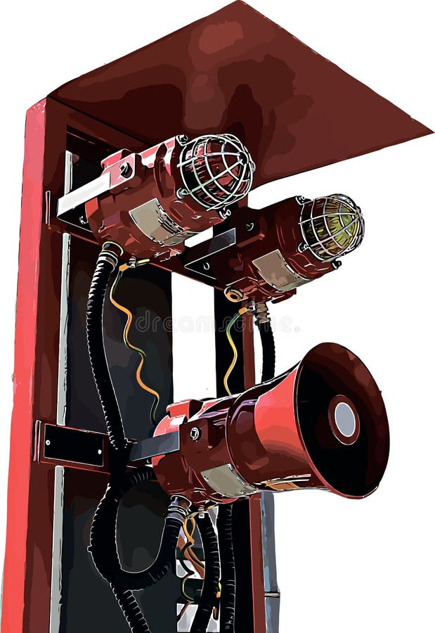 Color Vector Image of an Industrial Hazard Warning System Stock Photo ...