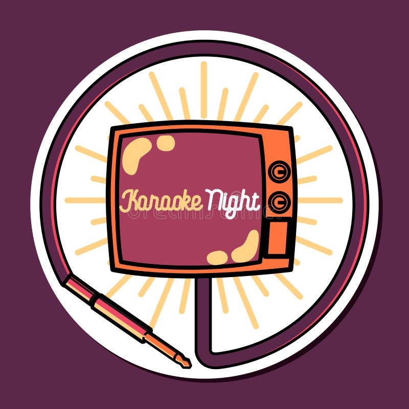 Vintage karaoke emblems stock vector. Illustration of hipster - 91801343