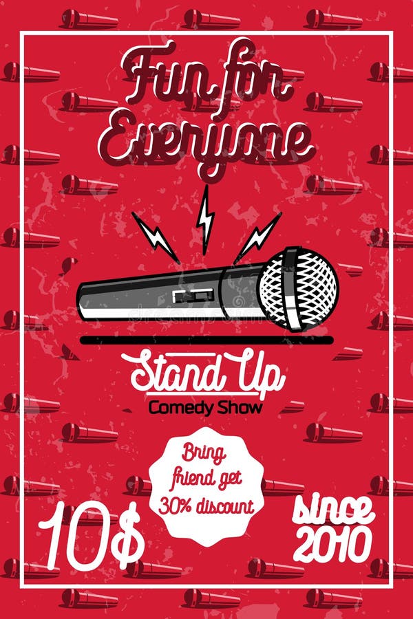Stand Up Comedy Poster Stock Illustrations – 366 Stand Up Comedy Poster ...