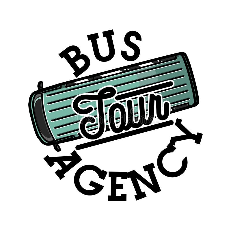 Color Vintage Tour Agency Emblem Stock Vector - Illustration of ...
