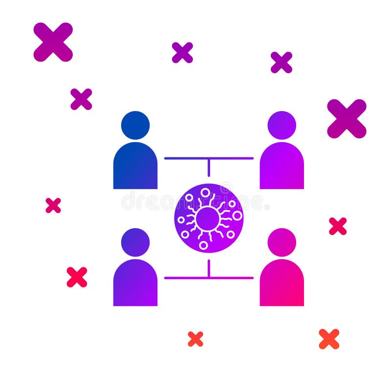 Color Virus Spread Icon Isolated on White Background. Coronavirus ...