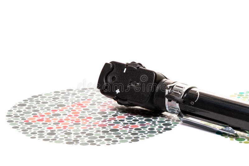 Color Vision Test Chart, and Ophthalmoscope Stock Photo - Image of ...