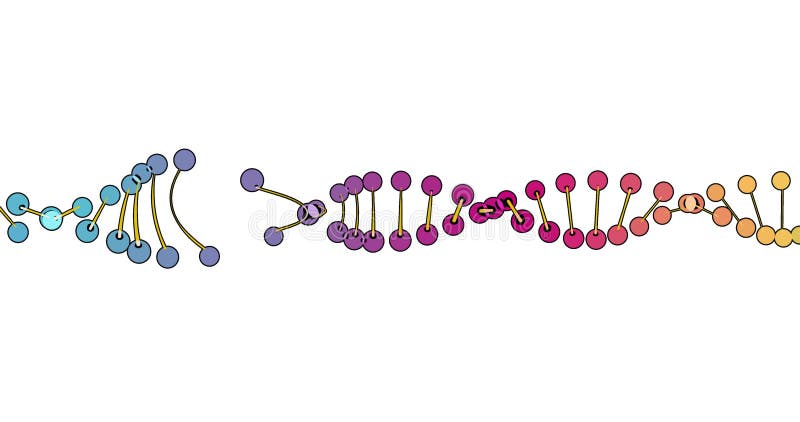 Color Visualization of DNA Analysis Isolated on White Background 3d ...