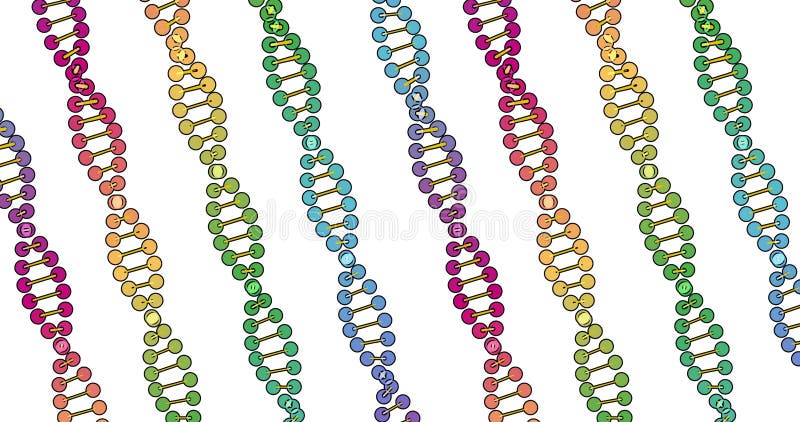 Color Visualization of DNA Analysis Isolated on White Background 3d ...