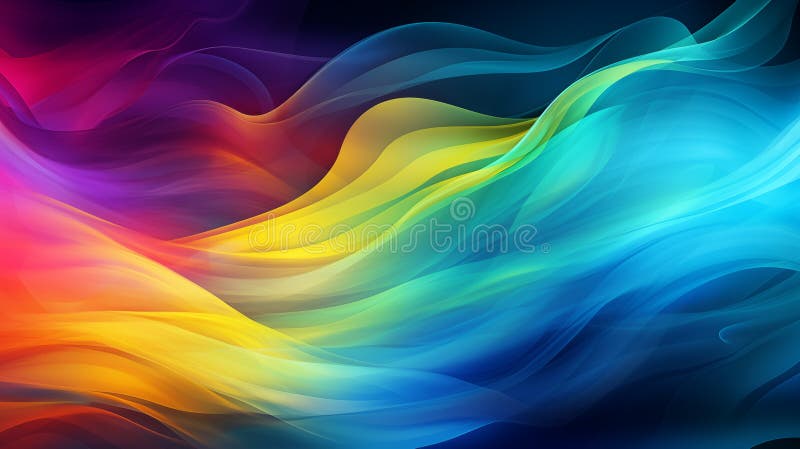 Color Visualization of Energy Flow. Bright Abstract Background with ...