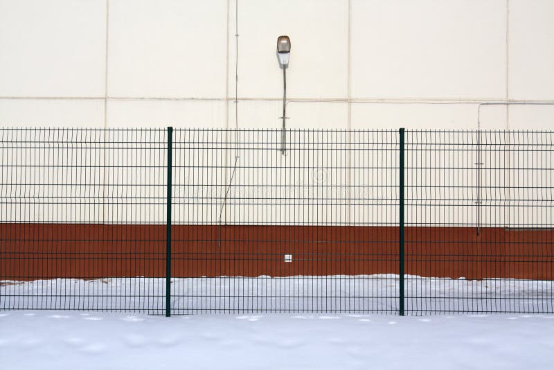 Color Wall, Fence and Snow. Stock Image - Image of construction, crease ...