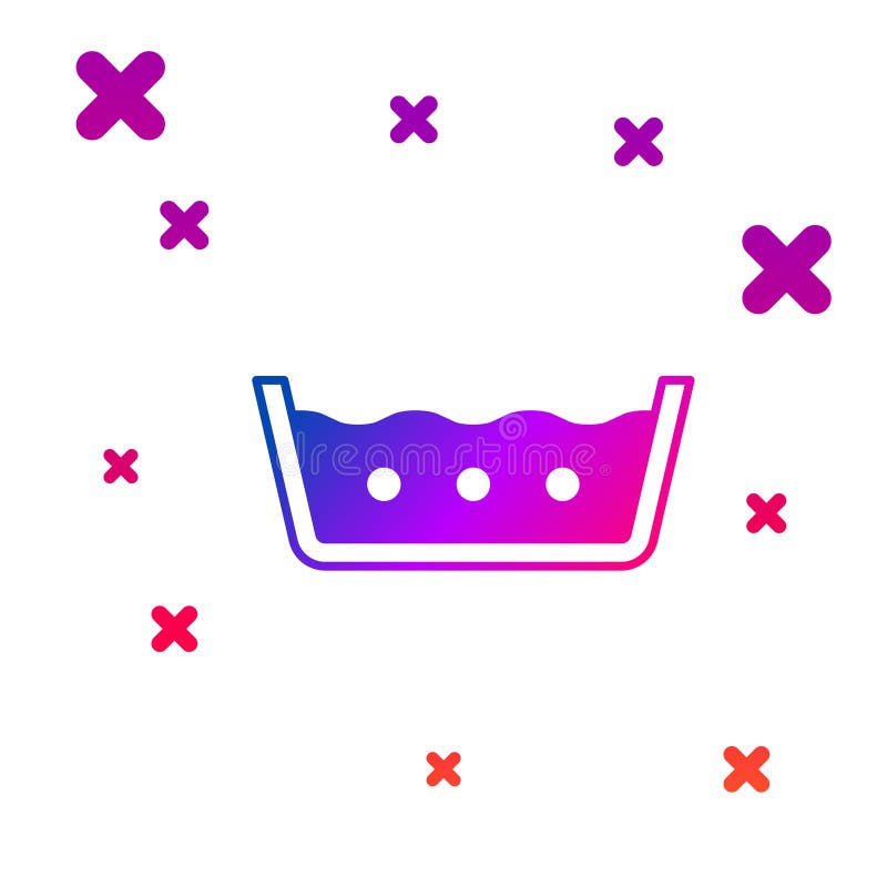 Color Washing Under 50 Degrees Celsius Icon Isolated on White ...