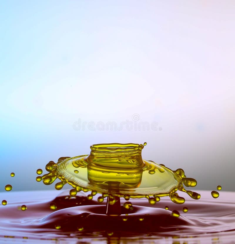 Color Waterdrops Collide Each Other Stock Photo - Image of light ...