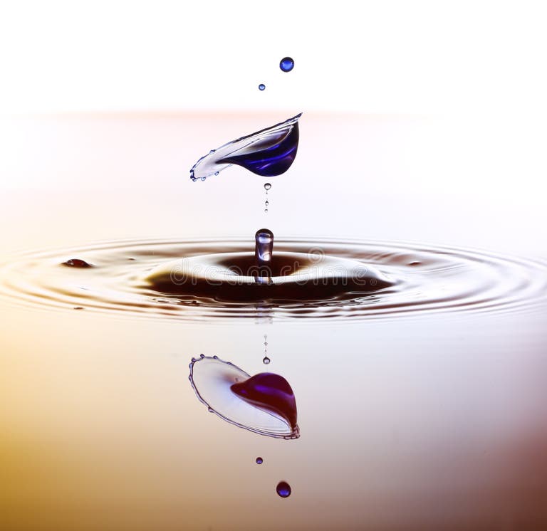 Color Waterdrops Collide Each Other Stock Image - Image of flow ...