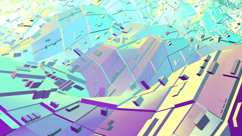 Color Wave Boxes Modern Minimal Abstract Background Intro 3d Stock ...