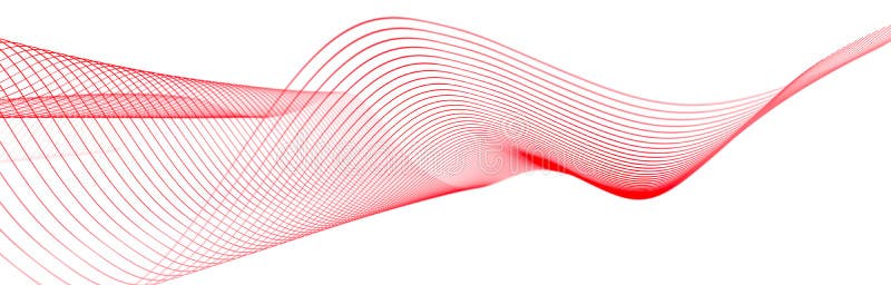 Color Wave Consisting of Lines on a White Background. Colorful ...