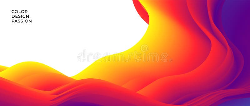 Color Wave Flow Background. Stock Vector - Illustration of movement ...