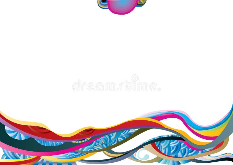 Color waves vector image stock vector. Illustration of horizontal ...