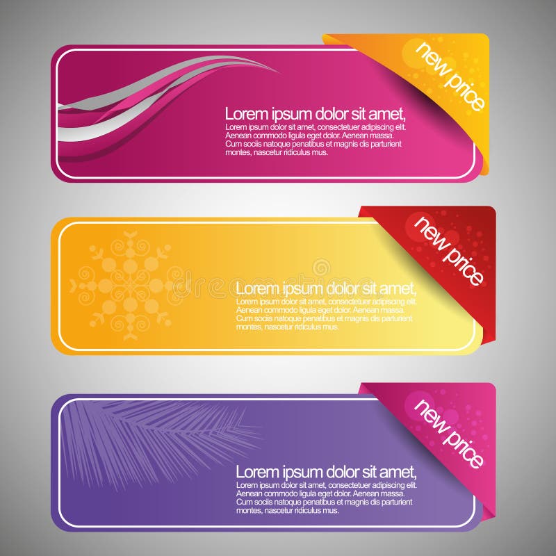 Color Web Banner Template stock illustration. Illustration of vertical ...