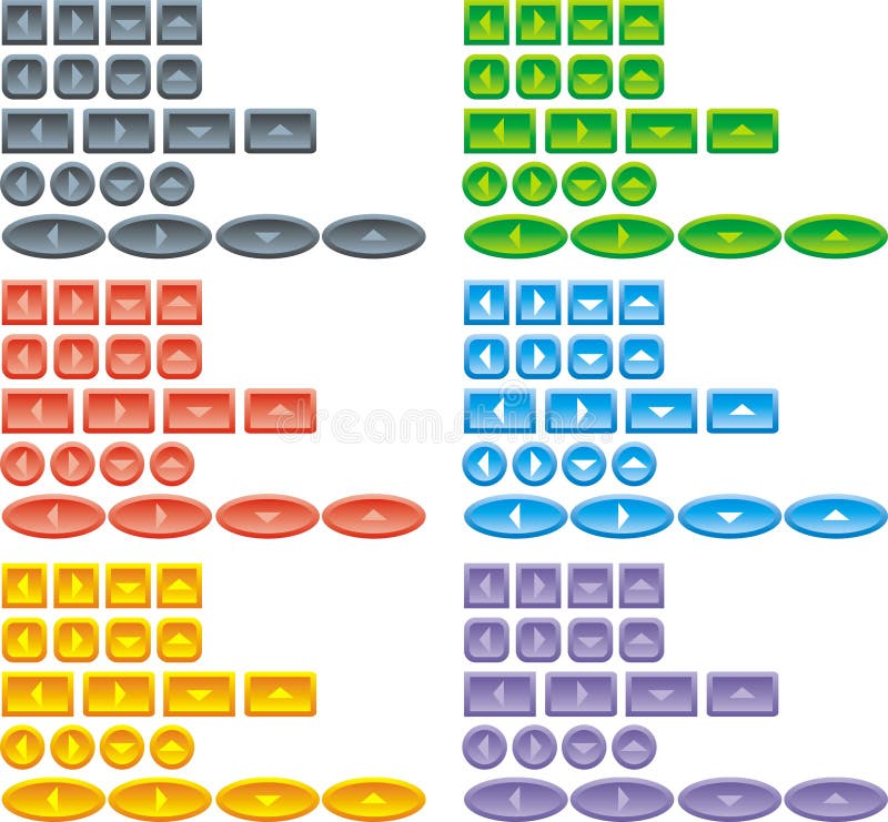 Color web buttons stock vector. Illustration of green - 52559100