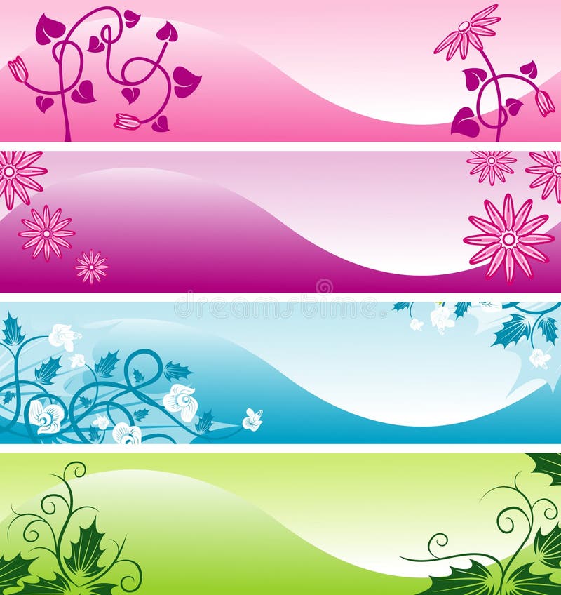 Swirly web headers stock illustration. Illustration of banner - 10425170