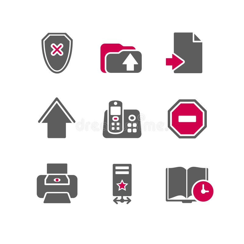 Color web icons, set 4 stock vector. Illustration of history - 6077275