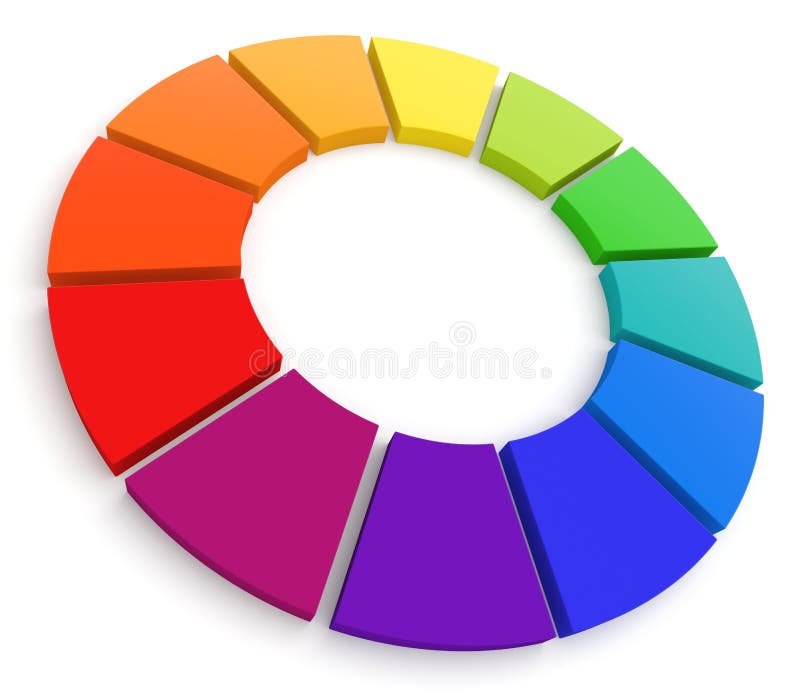Color Wheel 3D stock illustration. Illustration of circular - 24419583