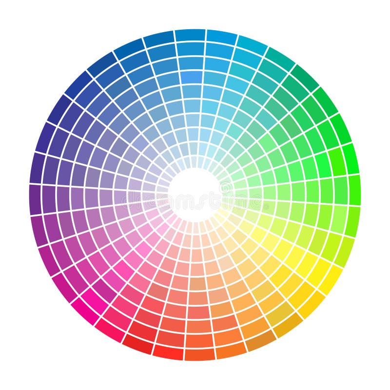 Color Wheel with All Colors and Gradients on a White Background. Stock ...